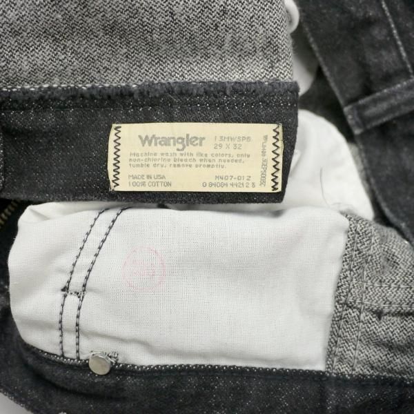 90s Wrangler 13MWS 先染め ブラックデニムパンツ アメリカ製 90s Wrangler 13MWS 先染め ブラックデニムパンツ アメリカ製