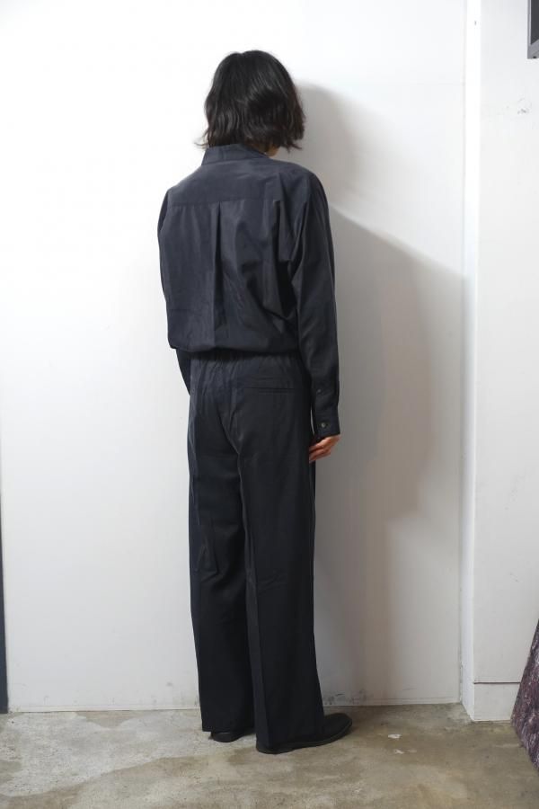 ssstein(シュタイン)/SILK NYLON SKIPPER SHIRT/BLACK 通販 ssstein(シュタイン)/SILK NYLON SKIPPER SHIRT/BLACK 通販