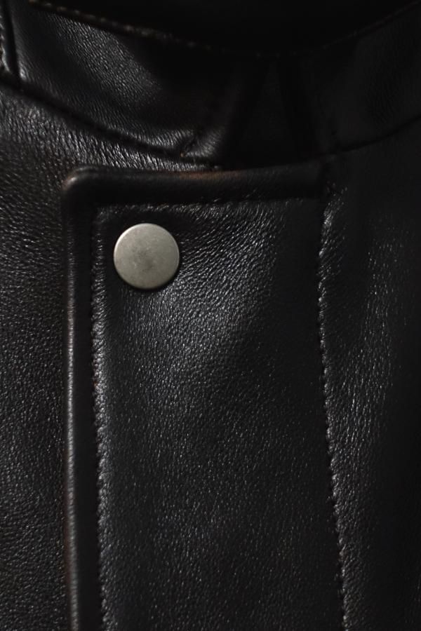ssstein(シュタイン)/LEATHER ZIP SHORT JACKET/DARK BROWN ssstein(シュタイン)/LEATHER ZIP SHORT JACKET/DARK BROWN