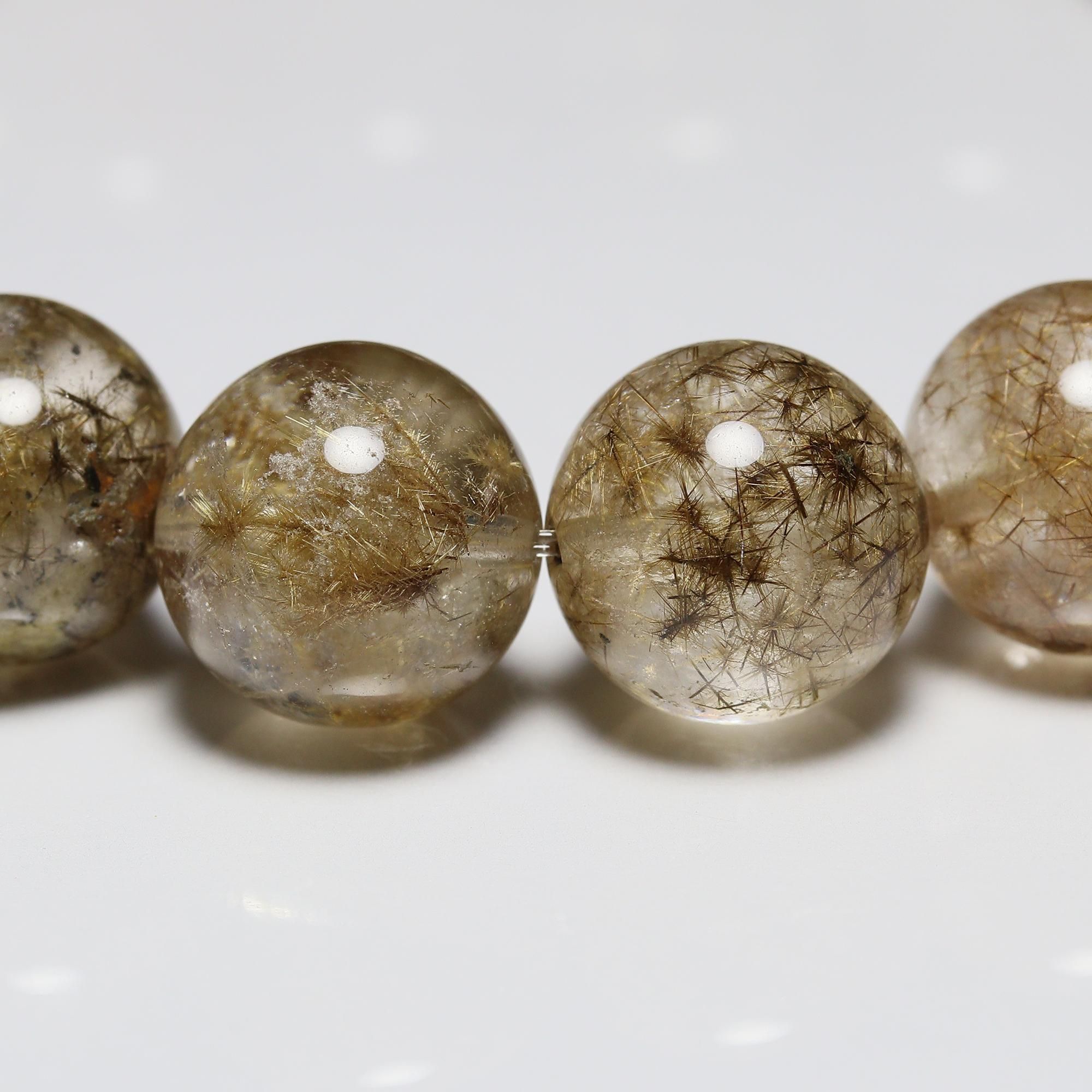 【ルチルの日特別価格/高品質】フラワールチルクォーツ 11.5mm玉 ブレスレット(型番fw1057)[手首サイズ17.5cm] - ルチルクォーツ専門店【フォーチュネイトルチル】販売数 ...