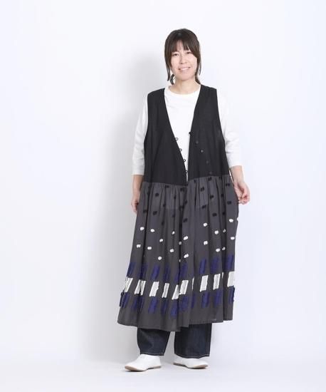 tumugu:】 パネルカットジャガード カシュクールワンピース - tumugi tumugu:】 パネルカットジャガード カシュクールワンピース - tumugi