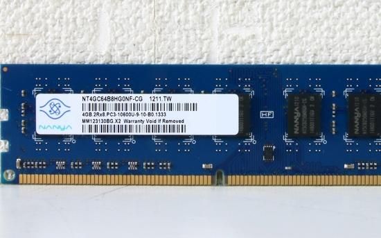 NT4GC64B8HG0NF-CG Nanya Technology(南亜科技) 4GB DDR3-1333 PC3-10600U 1.5V 240pin【中古】 - プリンター、サーバー ...