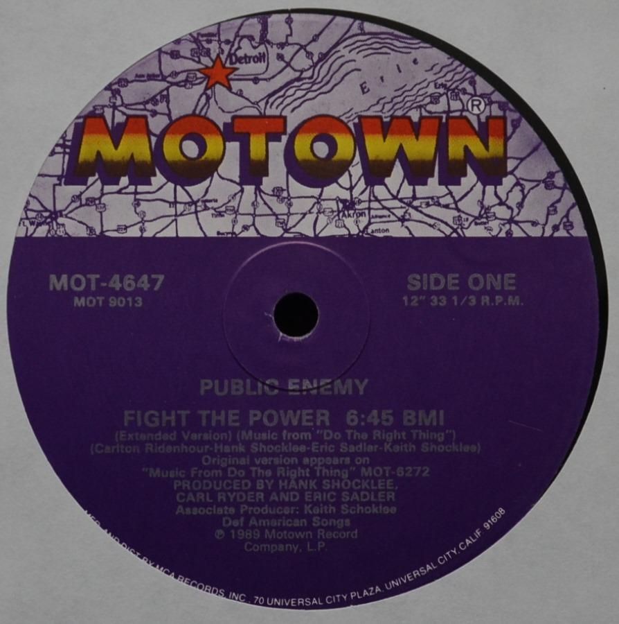 PUBLIC ENEMY ‎/ FIGHT THE POWER (EXTENDED VERSION) (12") - HIP TANK RECORDS