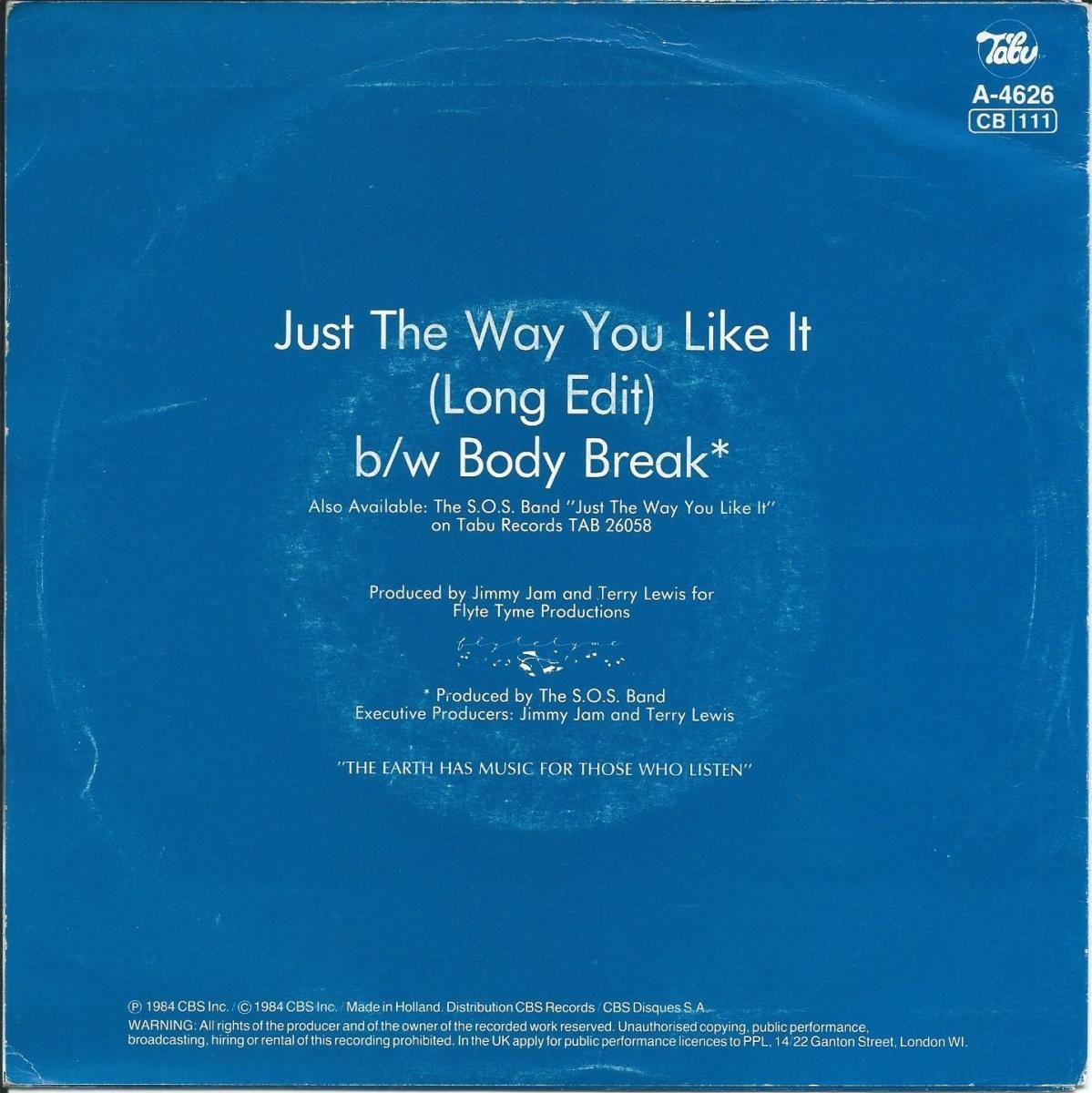 The S O S Band Just The Way You Like It Long Edit Body Break 7