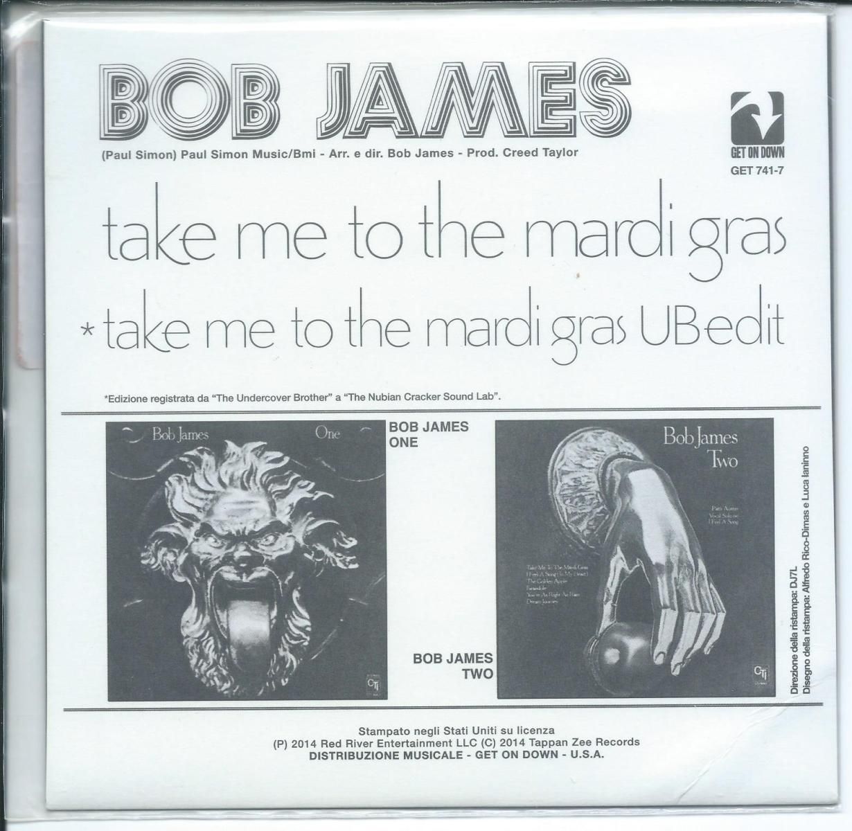 BOB JAMES / TAKE ME TO THE MARDI GRAS (7") - HIP TANK RECORDS