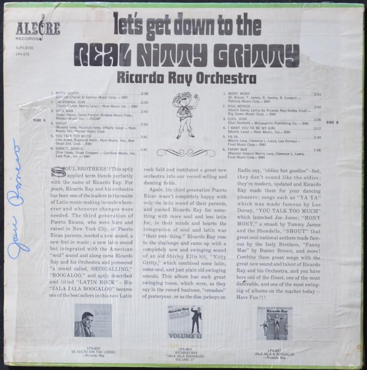 RICARDO RAY ORCHESTRA / LET'S GET DOWN TO THE REAL NITTY GRITTY (LP ...