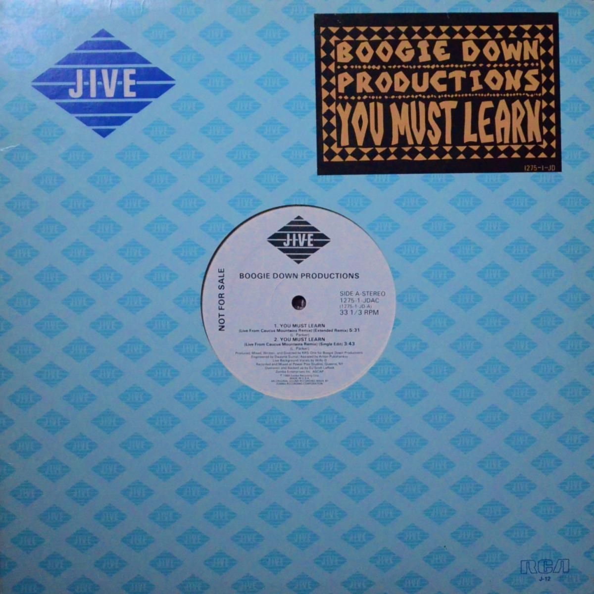 Boogie Down Productions You Must Learn 12 Hip Tank Records