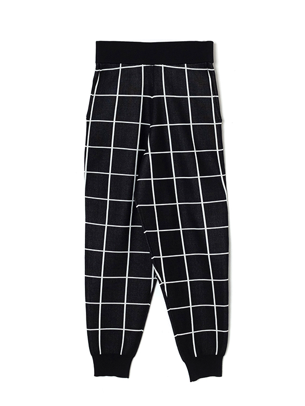 46%割引s【超目玉枠】 【新品】hykeハイクplaid Jacquard Sweater Pants カジュアルパンツ パンツs Ota
