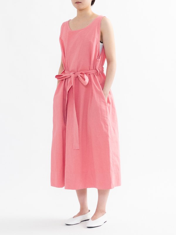 Cotton linen weather cloth big tank top day dress-コットン Cotton linen weather cloth big tank top day dress-コットン
