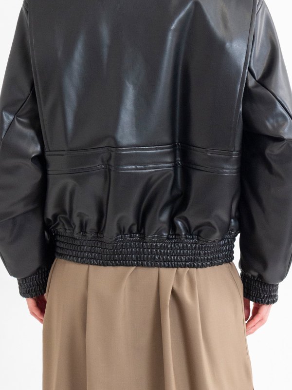 FAUX-LEATHER JACKET-ファウレザージャケット-HYKE(ハイク FAUX-LEATHER JACKET-ファウレザージャケット-HYKE(ハイク